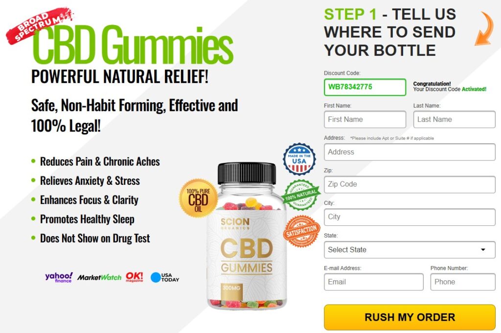 Scion Organics Gummies | Natural CBD for Pain & Anxiety-Website